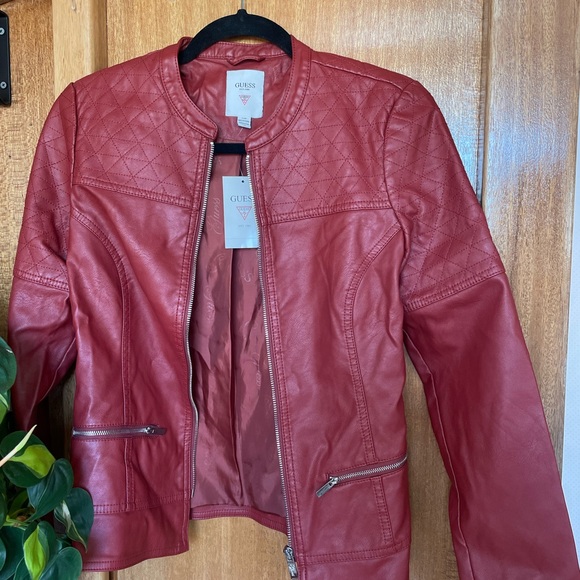 Guess | Jackets & Coats | Nwt Guess Leather Jacket | Poshmark